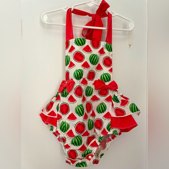 One Pieces | Watermelon Romper With Ruffles | Poshmark